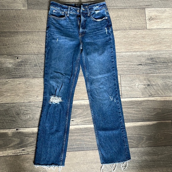free assembly | Jeans | Free Assembly Super High Waisted Straight Leg ...